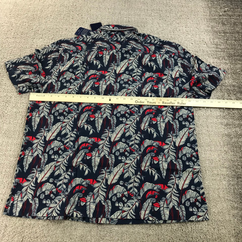 Nat Nast Shirt Mens Medium Button Up Silk Limited Edition Leafs Red ...