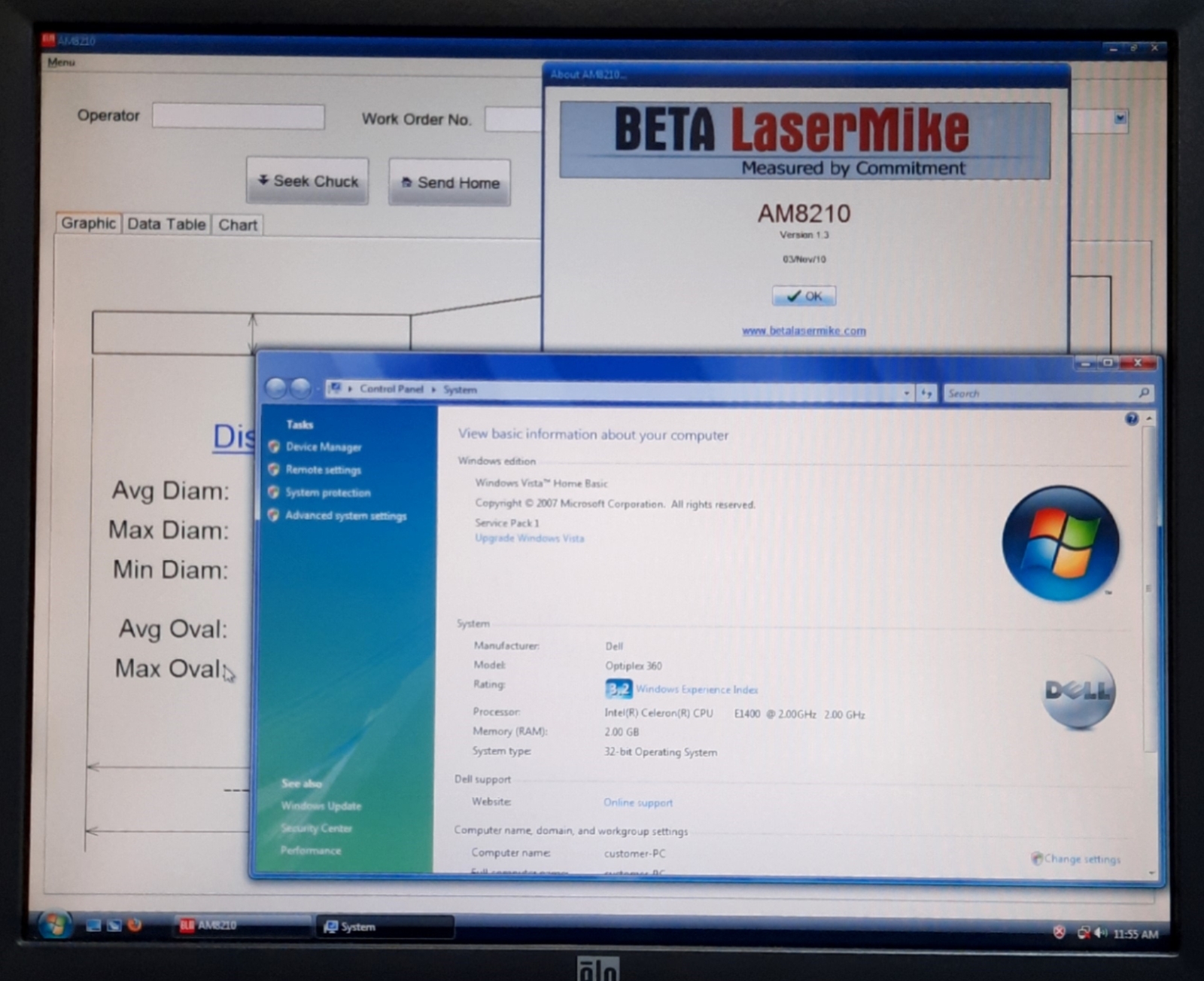 BETA Lasermike 8016 Tube Profile System, 0-26" Length, .01-.13 ...