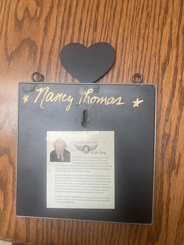 Signed Nancy Thomas Lavender Metal Plaque 8x8 | eBay