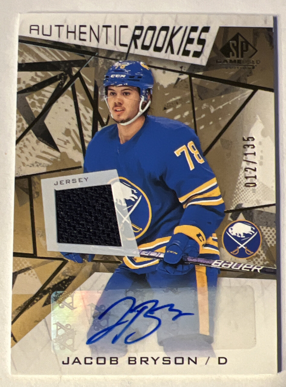 2021-22 SP Game Used Authentic Rookies /135 AUTO Jacob Bryson Jersey 21 ...