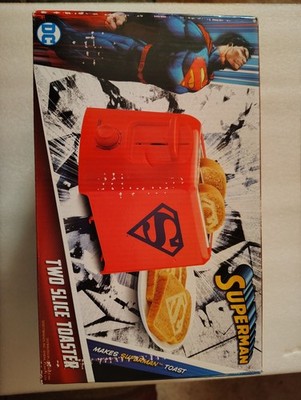 DC Comics Superman 2-Slice Toaster with Extra Wide Slot and Sign-On ...