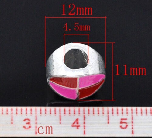 Pink Spacer European Charm Bead Lot 3 pcs C55 | eBay