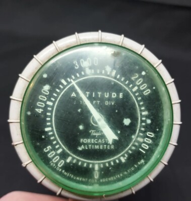 RARE Old TAYLOR Instrument Co ALTITUDE FORECASTER ALTIMETER BAROMETER ...