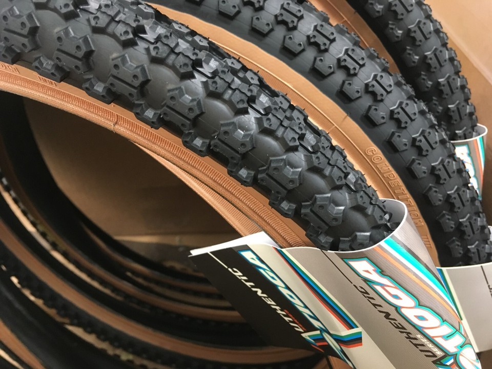 Pair of Tioga Comp 3 BMX Tires, Retro, New Old School Skinwall, Yellow ...