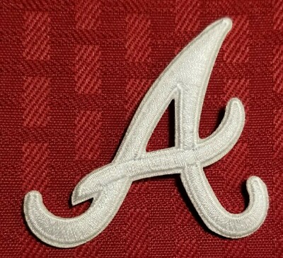 Atlanta Braves Retro White A Iron /Sew On Embroidered Patch ~Free ...