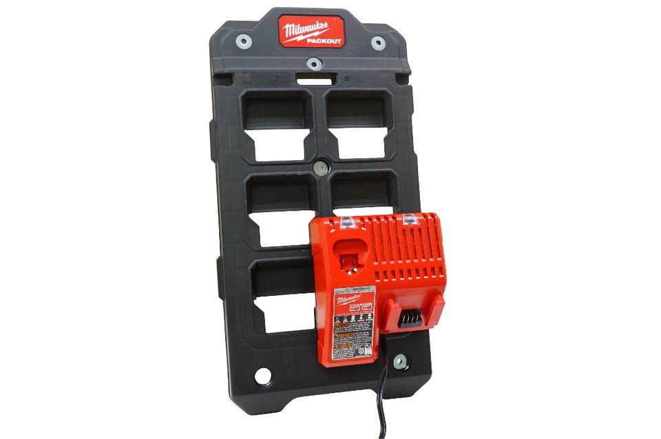 M12 M18 Battery Charger Mount Milwaukee Compact Wall Plate PACKOUT 48 ...