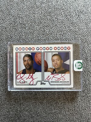 O.J. MAYO MICHAEL BEASLEY 2008-09 TOPPS ROOKIE PHOTOSHOOT RED INK RC ...