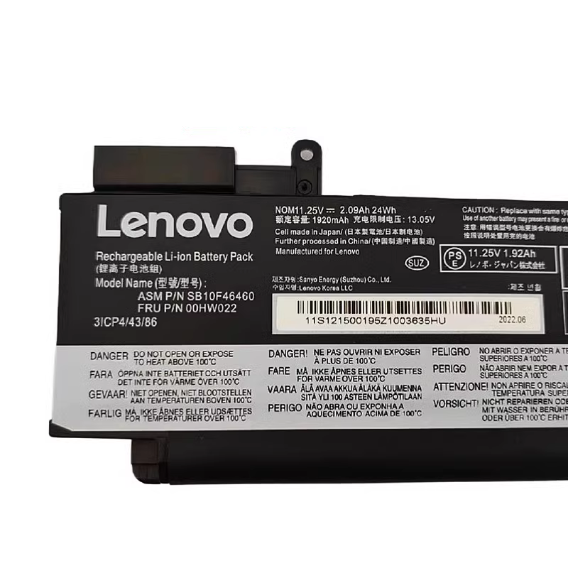 NEW 24Wh Genuine 00HW022 Battery For Lenovo ThinkPad T460s T470s Series ...