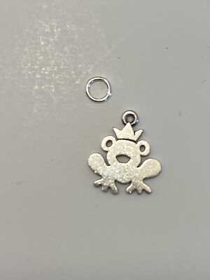 James Avery Retired Toad Prince Sterling Sliver Frog With Crown Charm ...