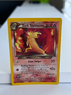Dark Typhlosion first edition 10/105 Neo Destiny Holo Rare Pokemon Card ...