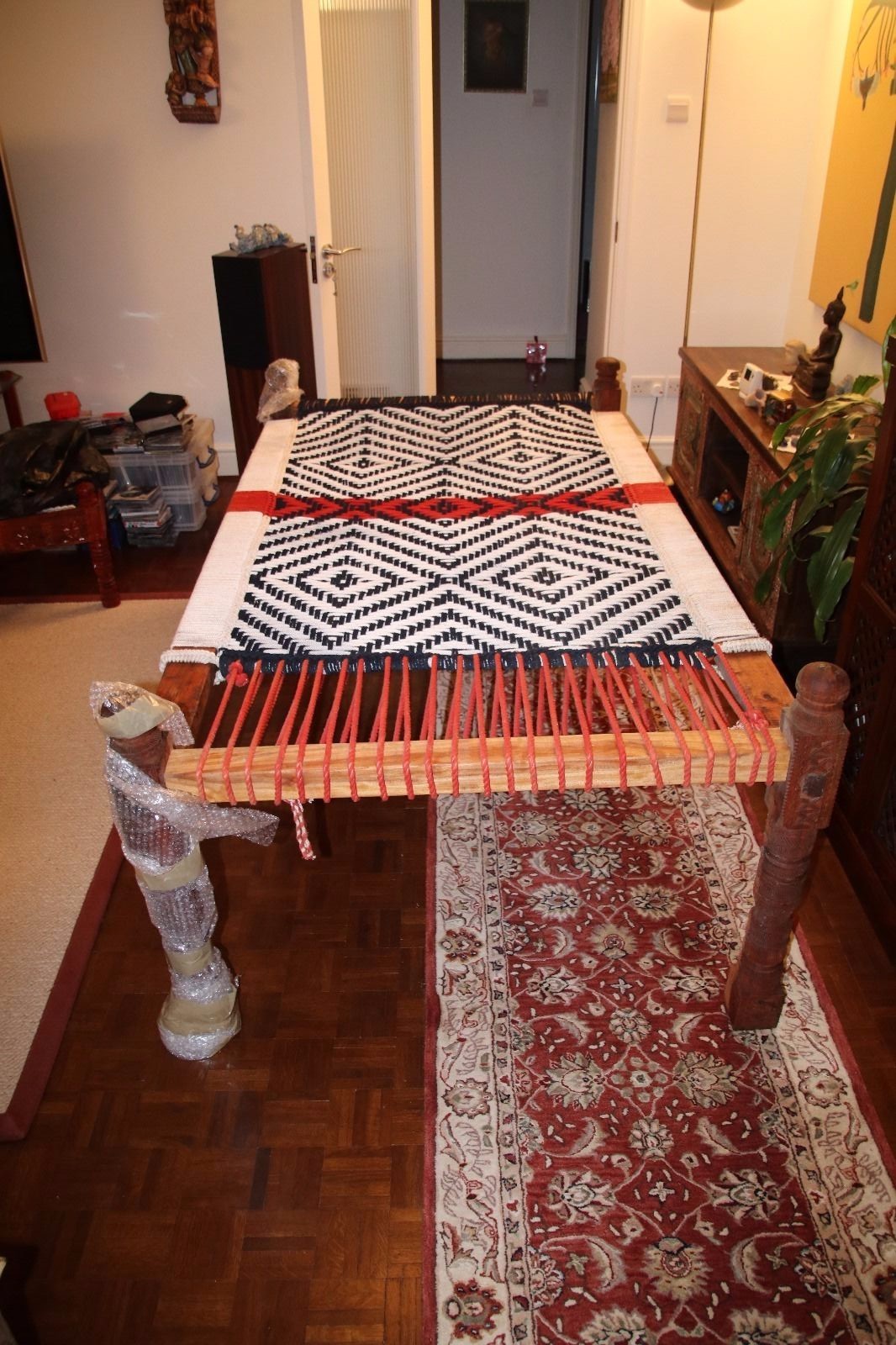 RARE 100% handmade original Indian wooden charpai / charpoy / khatyo ...