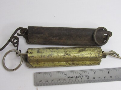 VINTAGE 1867 CHATILLON'S IMPROVED 25lbs and OXWALL 50 LB SPRING SCALE ...
