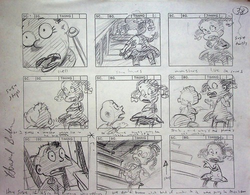 Rugrats 1991 Production Howard E. Baker SIGNED Hand Drawn Storyboard ...