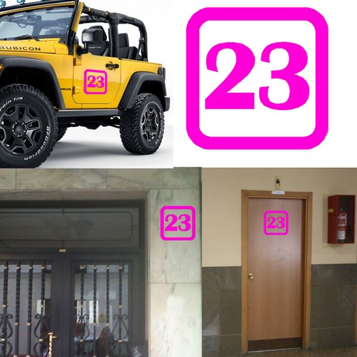 Number 23, Sticker Cut Vinyl Version v1sq B | eBay UK