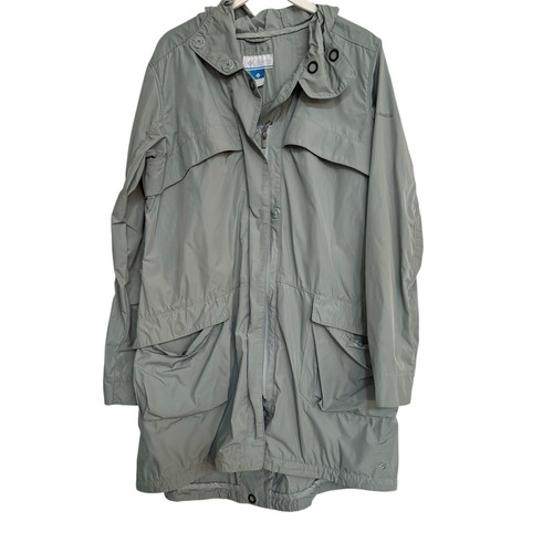 Columbia Women’s Omni Shield Jacket Parka Size L Green Hooded Vented ...