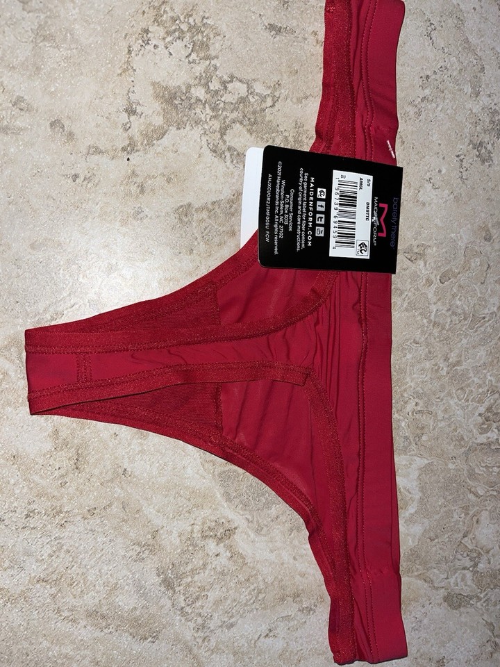 Nwt Maidenform DMBTTG Barely There Invisible Look Thong Small 5 Red | eBay