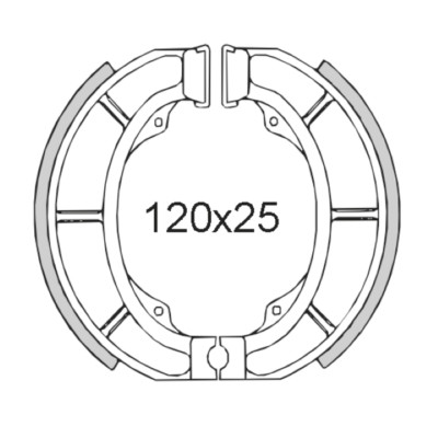 Paire Patins de Frein Arrière Atala / Rizzato AT12 50 AC Hacker Racing ...