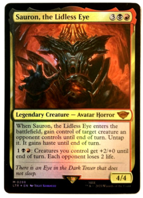 MTG ** FOIL ** Sauron, the Lidless Eye - Lord of the Rings | eBay