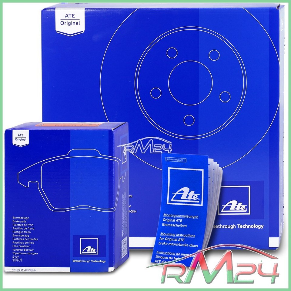 2X ATE DISCHI FRENO + PASTIGLIE ANT PER MERCEDES CLASSE C W203 S203 00 ...