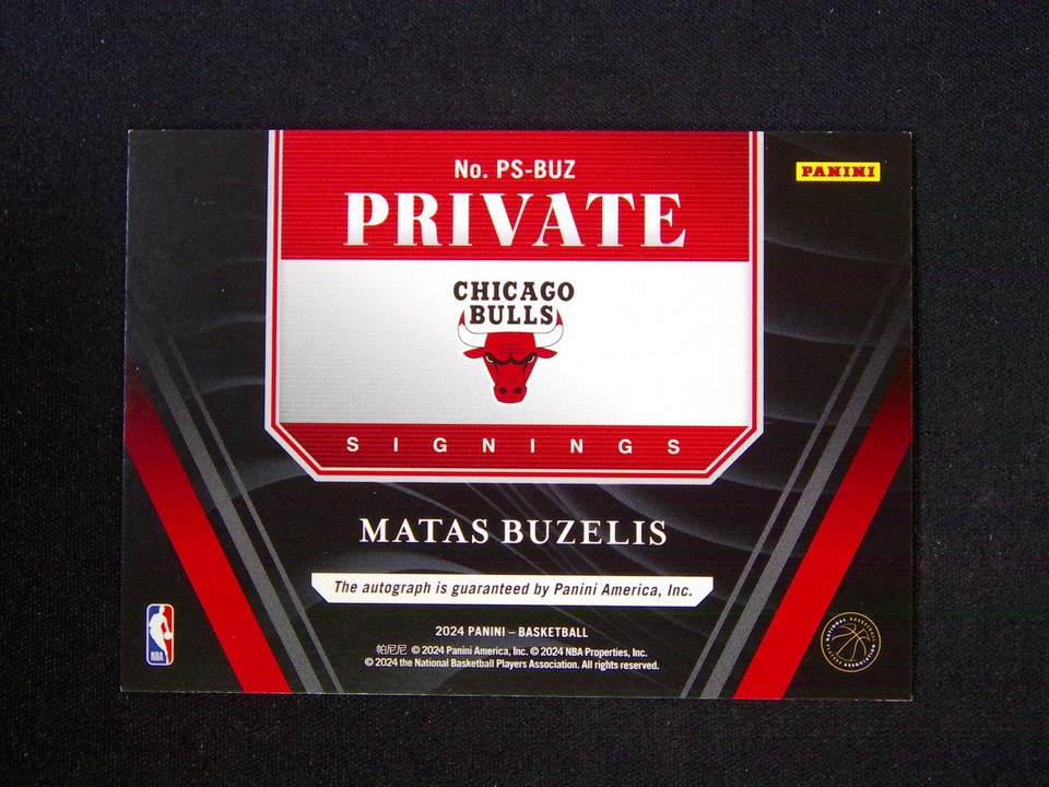 2024-25 Panini Private Matas Buzelis RC Rookie Auto On Card | eBay