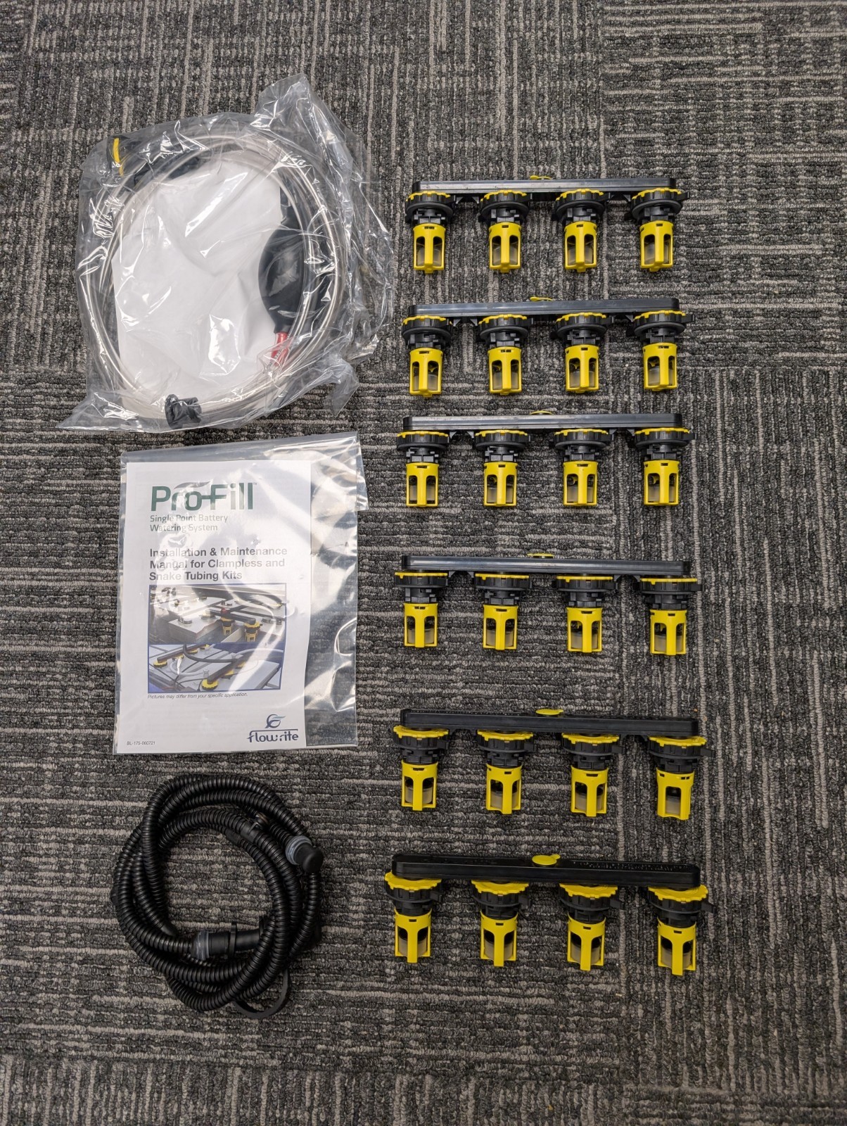 Flow Rite Pro-Fill battery watering system for 48v Trojan batteries. 6 ...