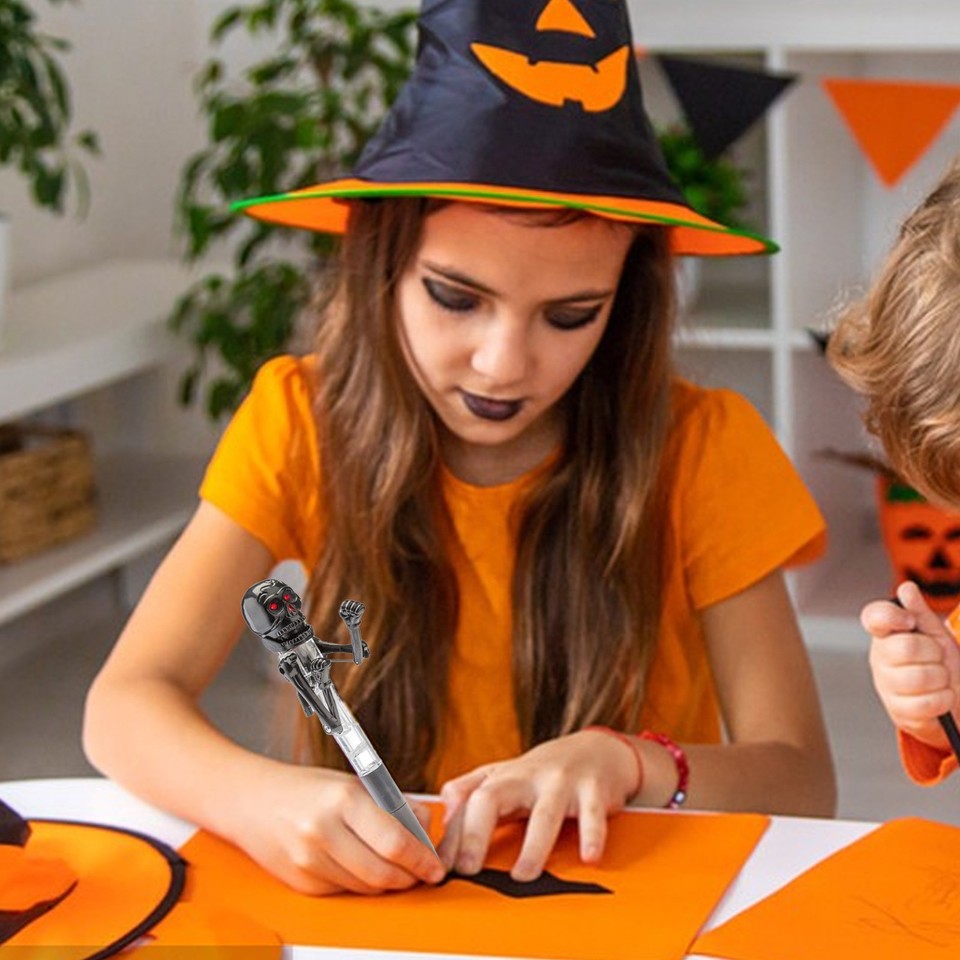 Skeleton Boxing Pens With LED Light Halloween Theme Pens Skeleton ...