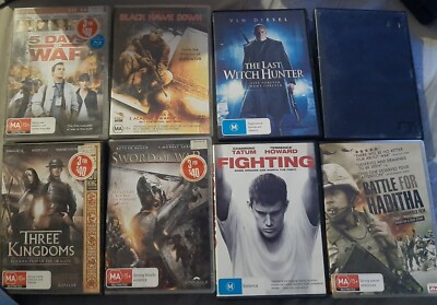 Action Mens Dvd Bundle 6 Movies PAL VGC Black Hawk Down, Fighting, The ...