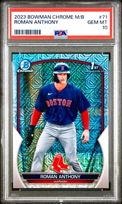 Roman Anthony RARE ROOKIE MOJO REFRACTOR INVESTMENT CARD SSP CHROME ...