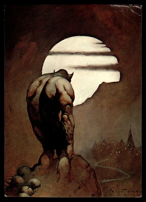 Frank Frazetta Fantasy Art Exotic Sexy Pin Up Card Nighstalker Monster ...