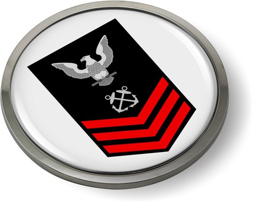 U.S. Navy Enlisted Ranks & Insignias, Emblems, Car Stickers CHROME ...