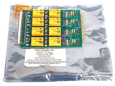 NEW PRAB ROBOT INC. MODEL: 517022B01 RELAY OUTPUT PCA BOARD R517022-00 ...