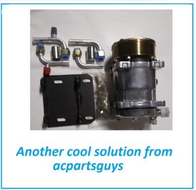 York To Sanden A/C Conversion Kit Serpentine polished compressor ...