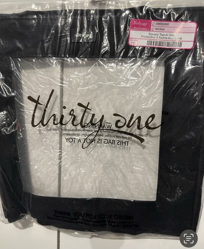 Thirty-One Square Top A Tote For Square Utility Tote 002A Black Brand ...