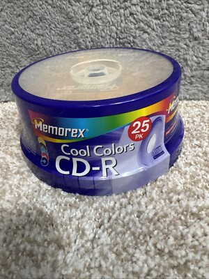 Memorex Cool Colors CD-R Recordable CD 25 Pack | 48x 700MB 80min | New ...
