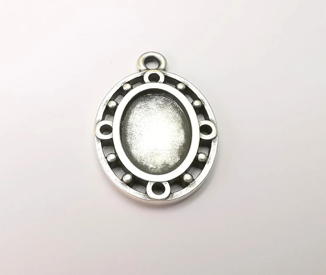 Oval Bezels, Resin Blank, inlay Mountings, Mosaic Pendant Frame ...