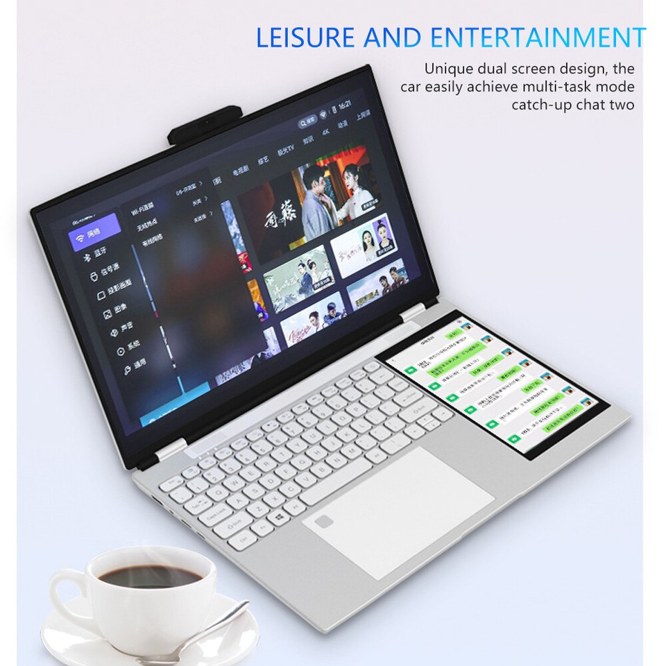 15.6''+7'' Double Touch Screen Laptop Computer 2.9GHz 16GB RAM 1TB ...