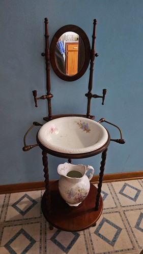 Old Washstand with Pitcher and Bowl LOCAL PICKUP ONLY | READ | eBay