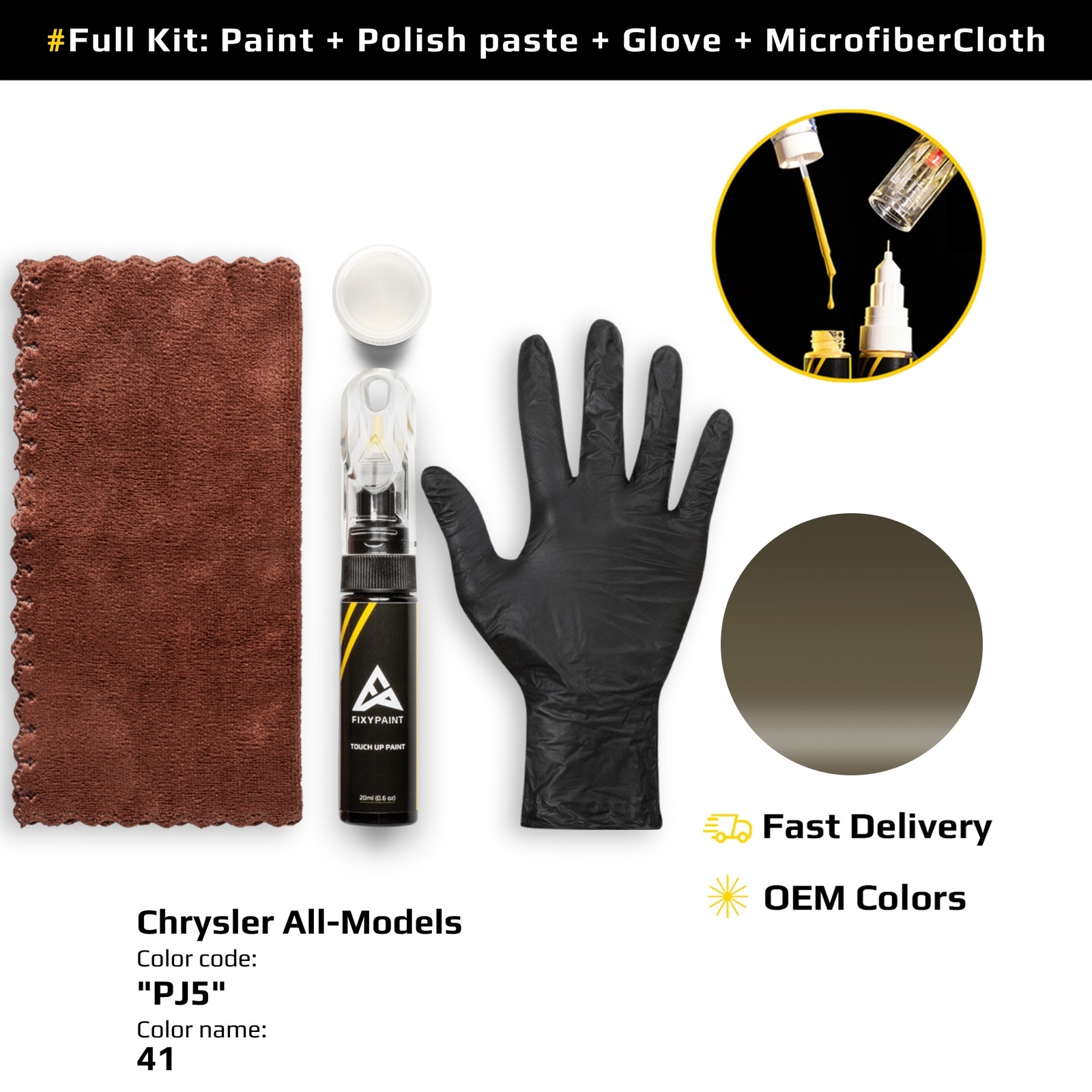 Touch up Paint for Chrysler Code: PJ5 41 High Quality Scratch Repair | eBay