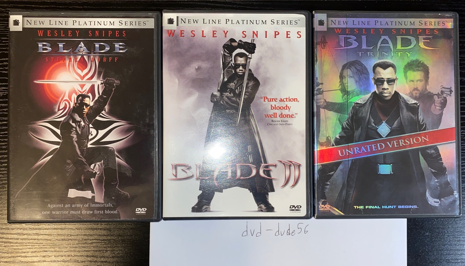 Blade Trilogy Movies 1-3 - DVD Lot Of 3 - Marvel Wesley Snipes 1 2 3 ...