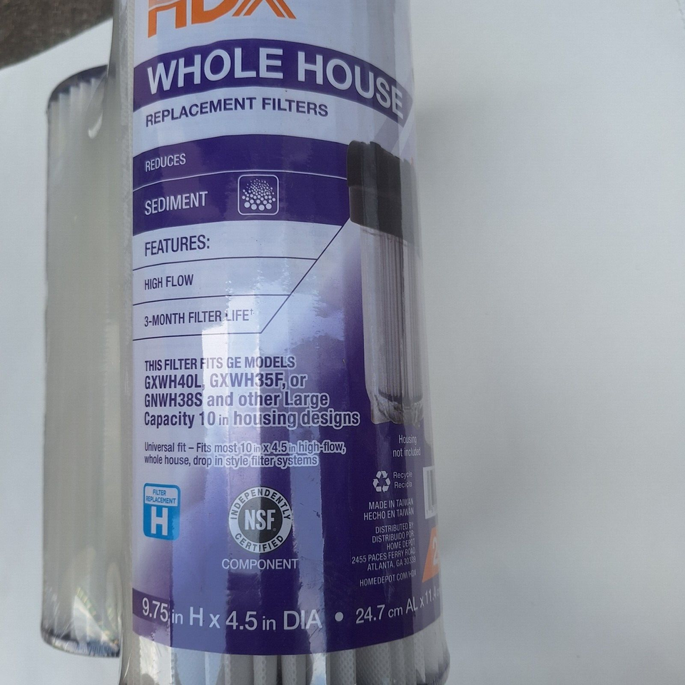 4 Pack HDX GE FXHSC Whole House Water Filter Fits GXWH40L GXWH35F ...