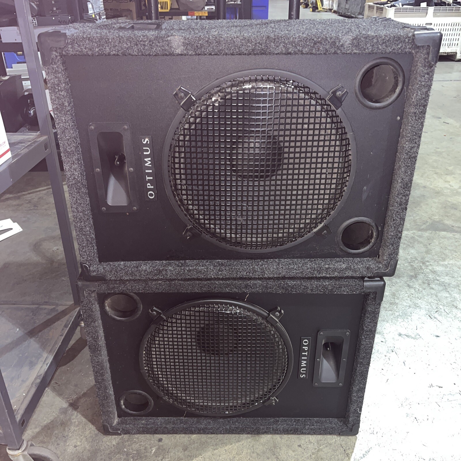 PAIR OPTIMUS 15" PA SPEAKERS 8OHMS 150-300 WATTS 40-0115 | eBay