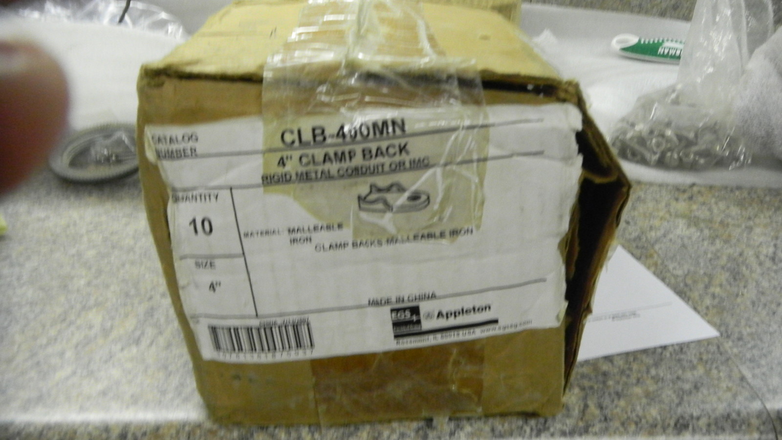 Appleton #CLB-400MN, 4" Malleable Iron Conduit Clamp Backs NEW 10 ...