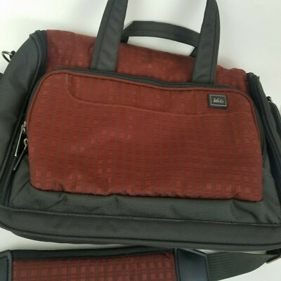 REI Laptop Messenger Bag Gray Rust Tote Recreational Equipment Inc ...