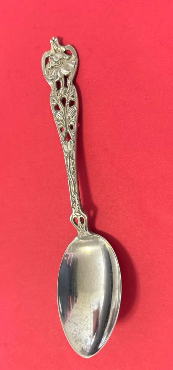 Floral Series #4 “Poppy” Watson Sterling Silver 23.7g 5.75” Teaspoon | eBay