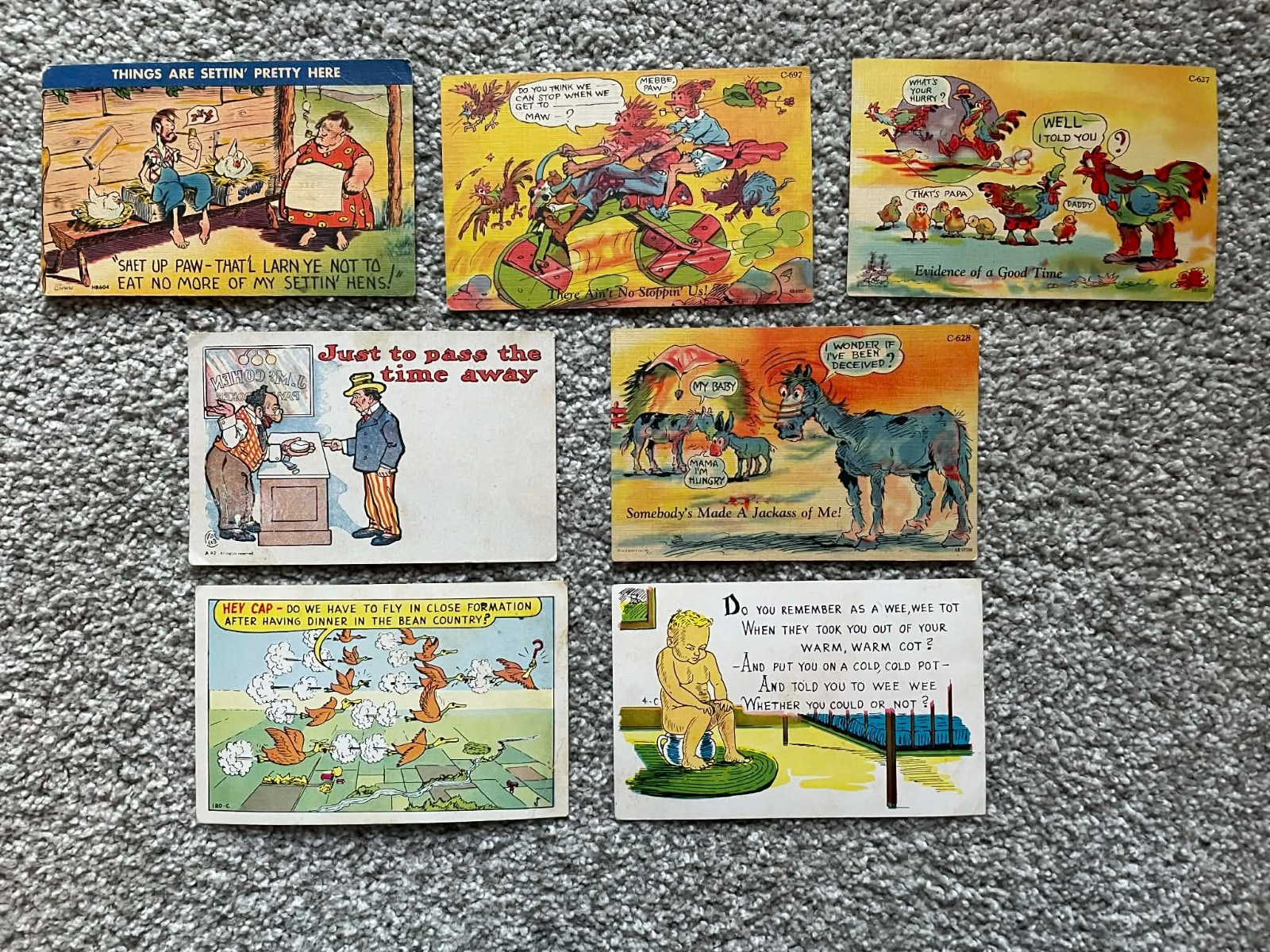 Lot Vintage Comic Humor Linen Postcards 1940's 50's Cartoon Ray Walters ...