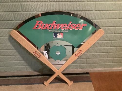 Vintage Budweiser Official Beer of Major League Baseball Bat Mirror ...