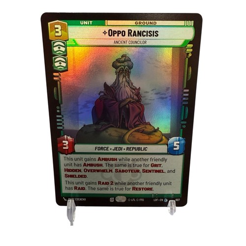 Star Wars Unlimited Oppo Rancisis Ancient Councilor Prestige Foil LOF ...