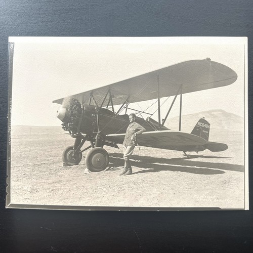 Original c.1930 Stearman C3B NC6484 Biplane Photo by F J Hiscock Cody ...