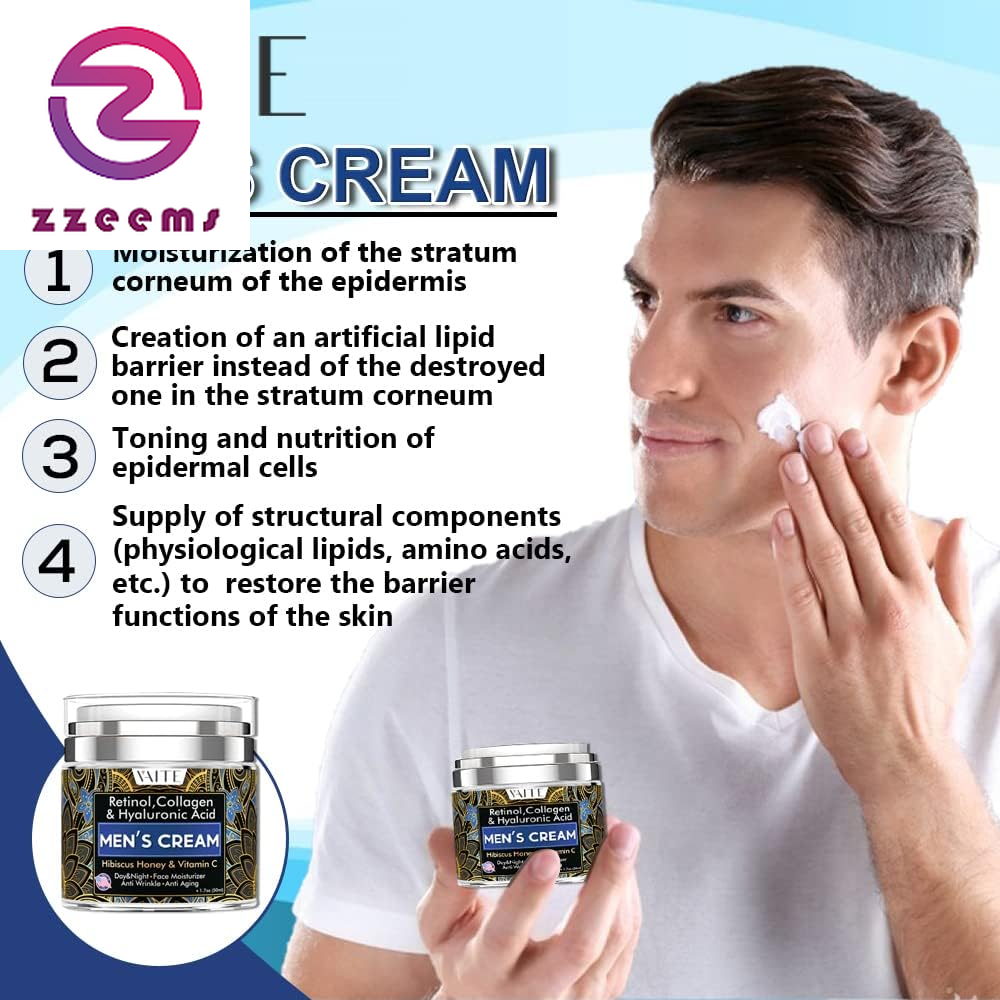 Mens Face Skin Moisturizer with Collagen, Retinol Ant-Aging, Anti ...