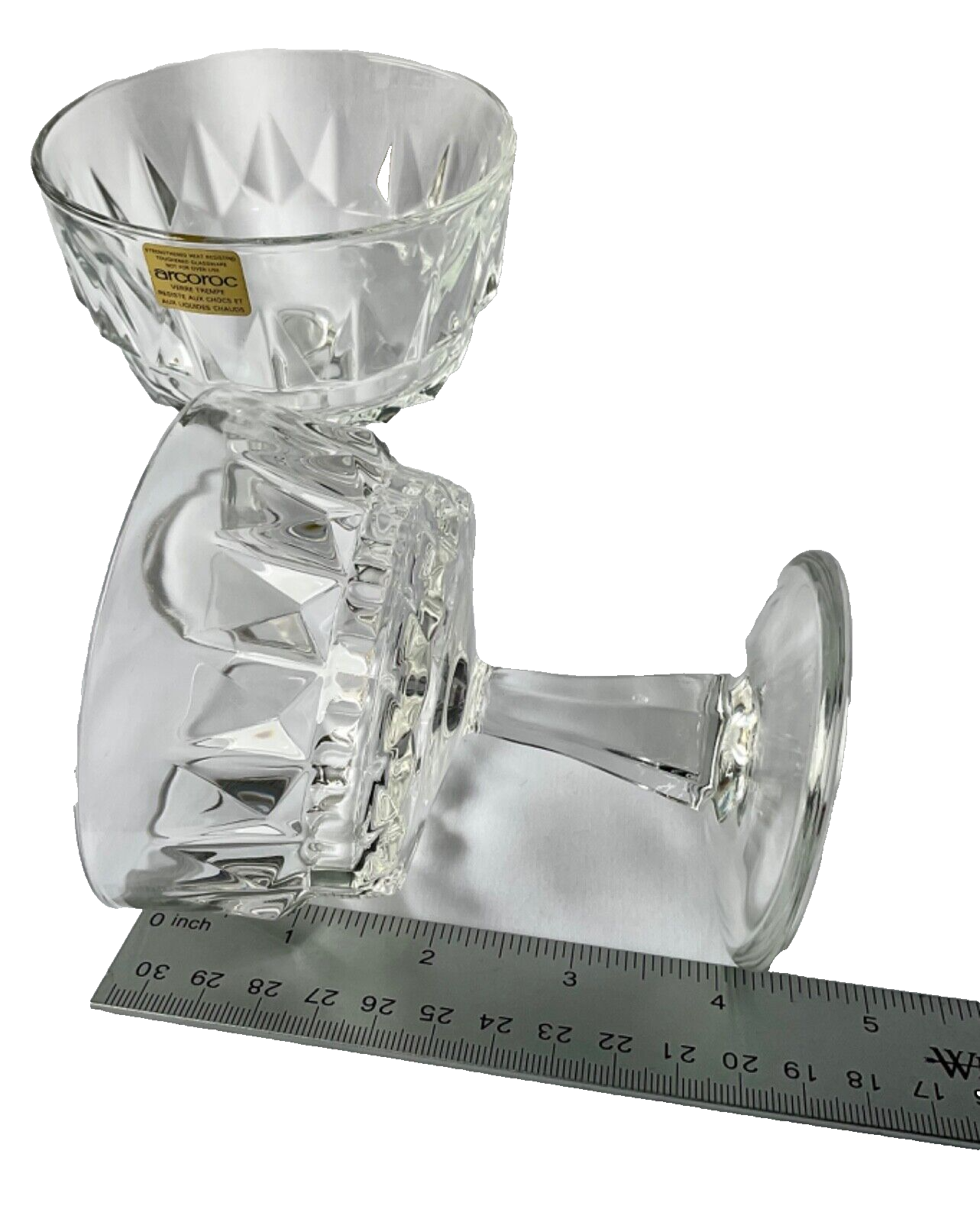 Arcoroc ARTIC France Champagne/Tall Sherbet Crystal Glasses Set of 2 | eBay